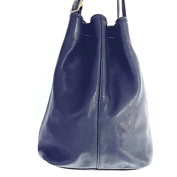 Coach | Bags | Coach Vintage 9s Black Leather Legacy Drawstring Cinch ...